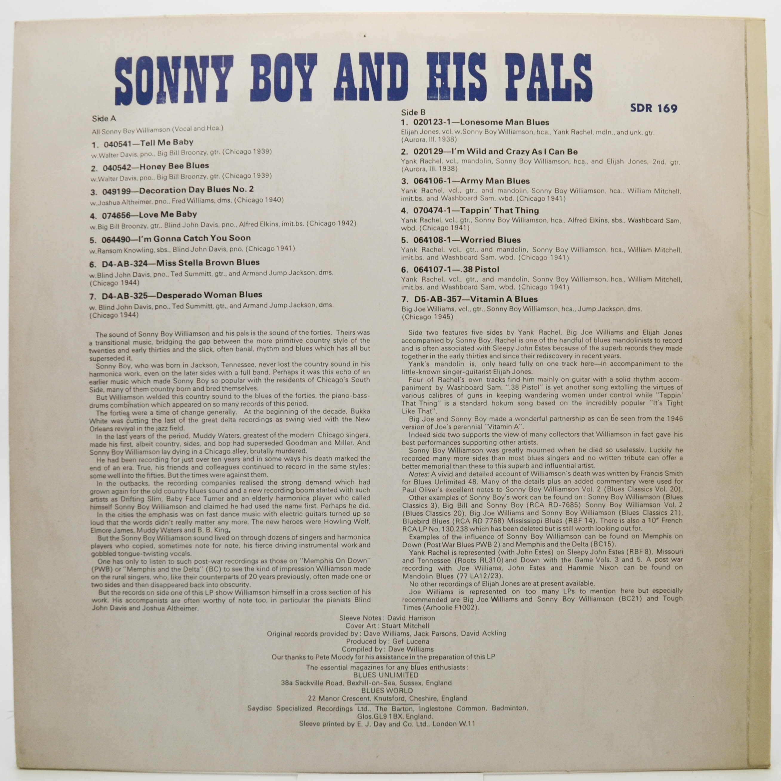 Sonny Boy Williamson, Elijah Jones, Yank Rachel, Joe Williams - Sonny ...