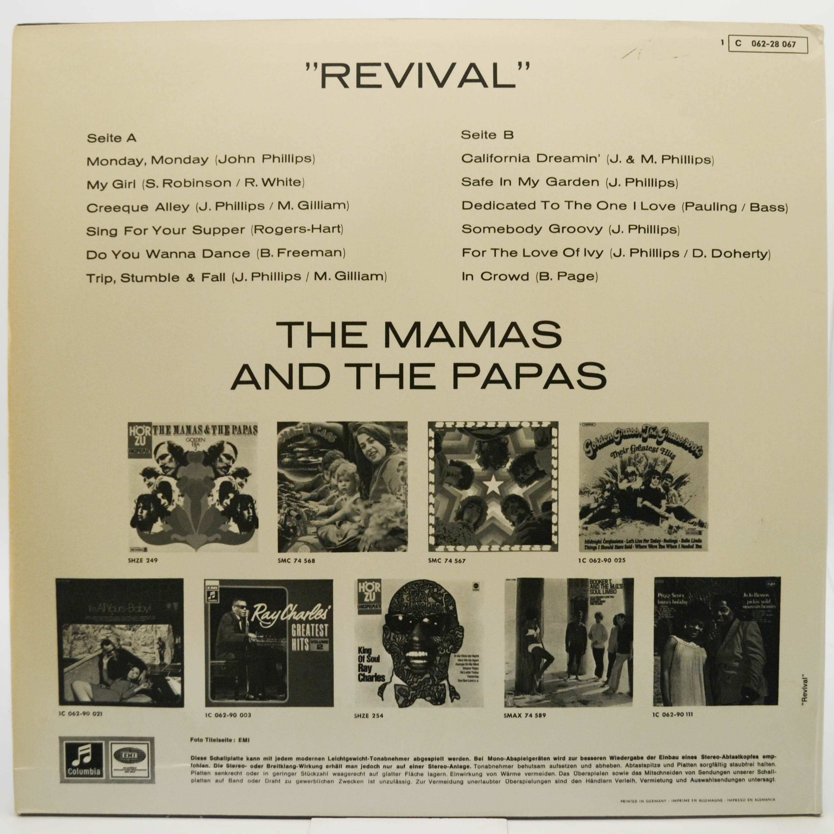 Mamas & The Papas - Revival, 3680 ₽ Германия, Columbia, купить ...