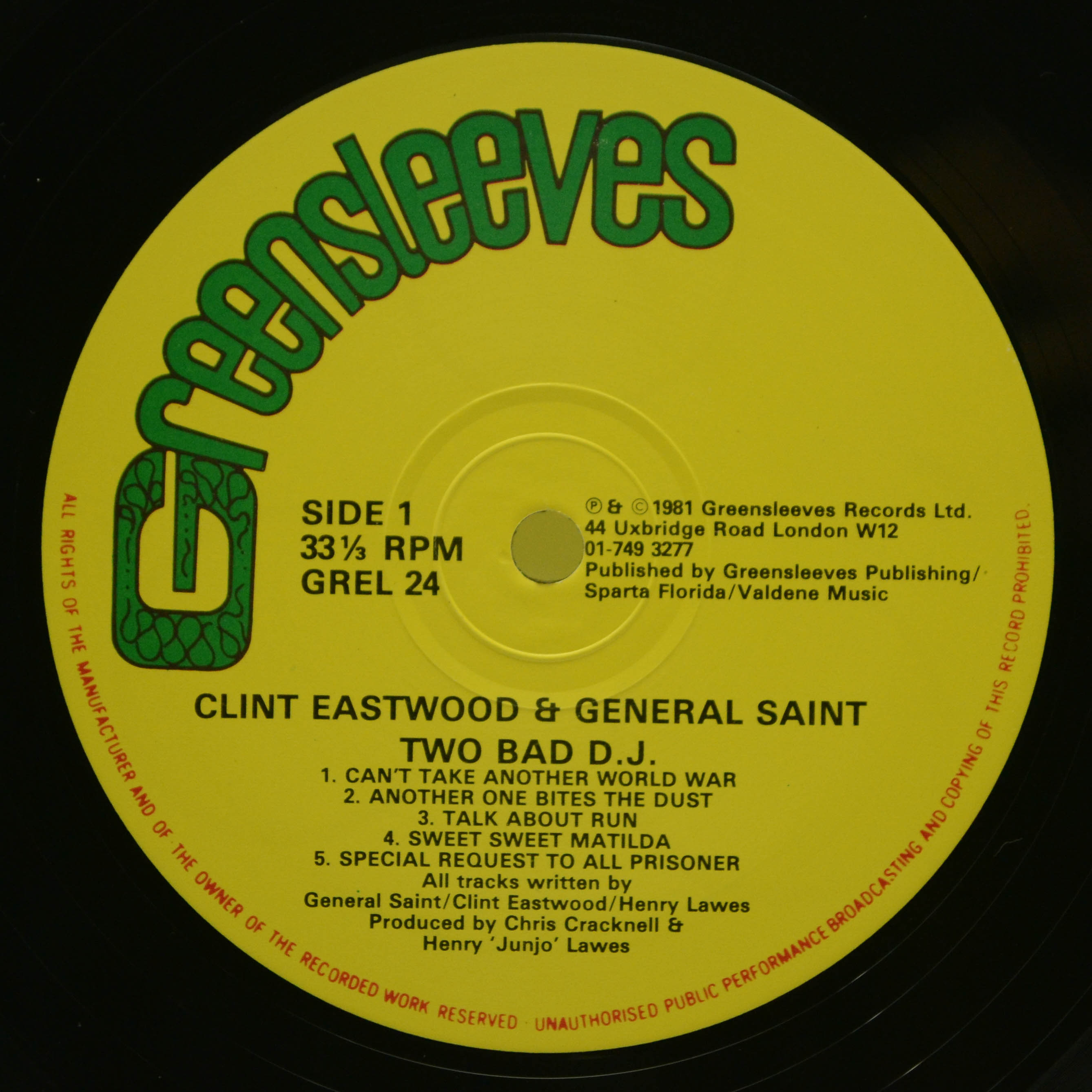 Clint Eastwood & General Saint - Two Bad D.J. (UK), 3389 ₽ Англия ...