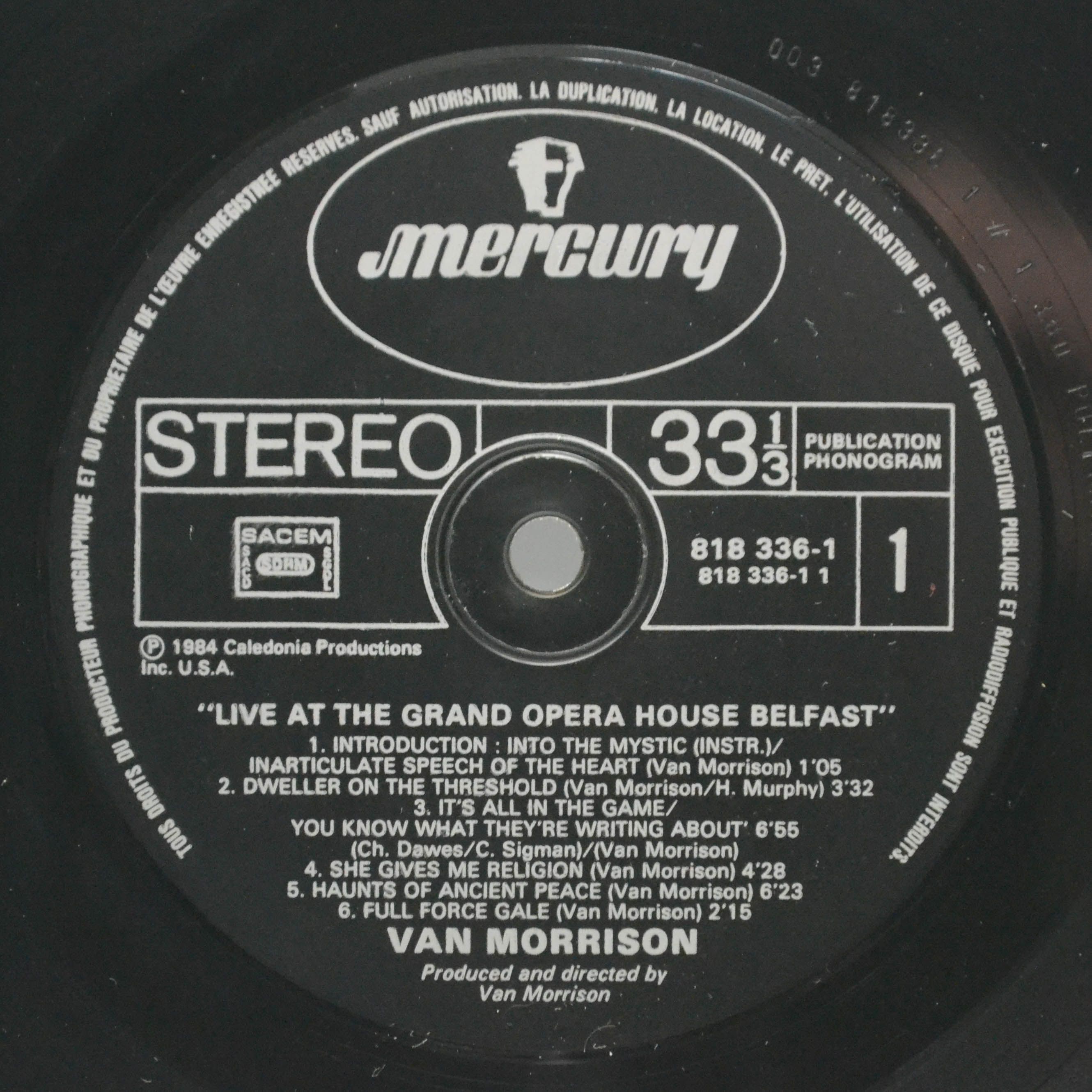 Van Morrison - Live At The Grand Opera House Belfast, 6380 ₽ Франция ...