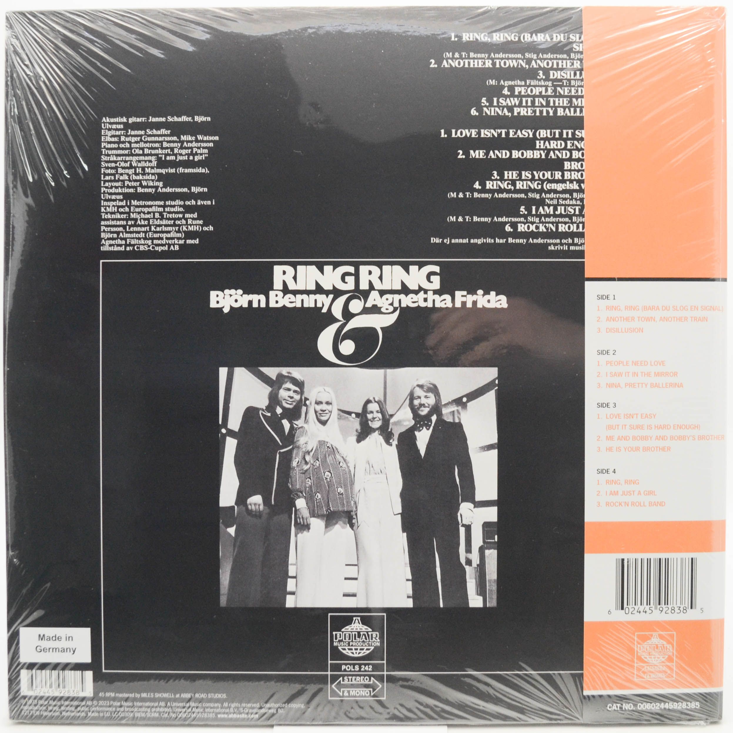 Björn Benny & Agnetha Frida - Ring Ring (2LP), 5480 ₽ Европа, Polar, купить виниловую пластинку ...