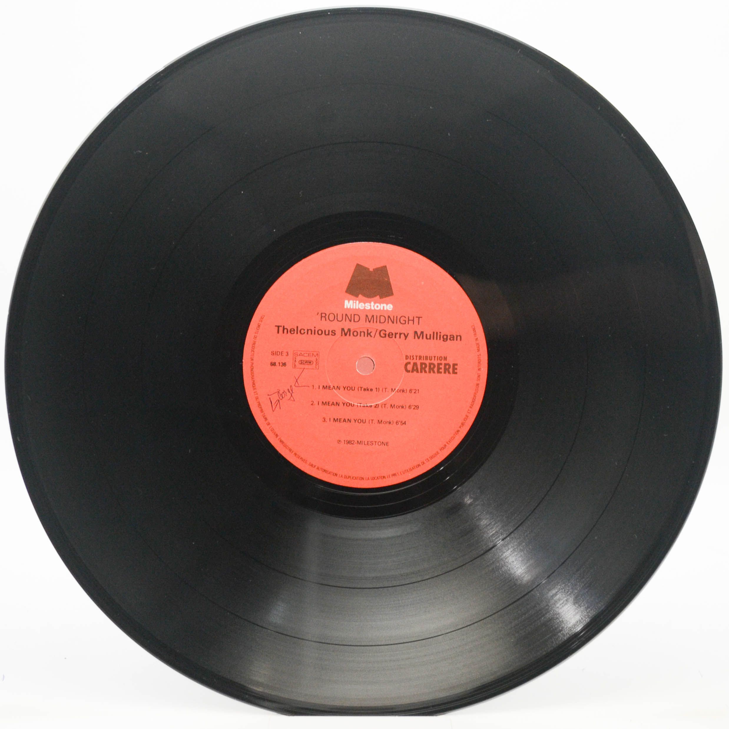 Thelonious Monk / Gerry Mulligan - Round Midnight (2LP), 6980 ₽ Франция ...